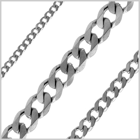 Diamond Cut Curb Chains – Silver Chain Wholesale