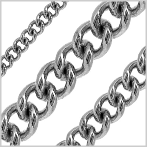 Round Curb Chains – Silver Chain Wholesale